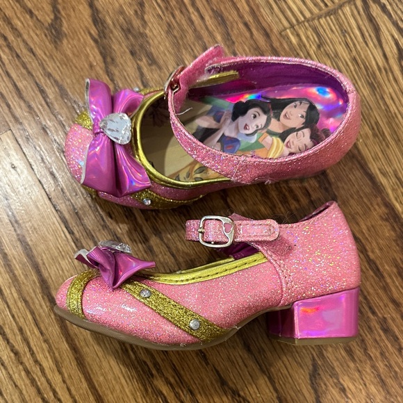 Disney | Shoes | Disney Glittery Pink And Gold Princess Shoes | Poshmark